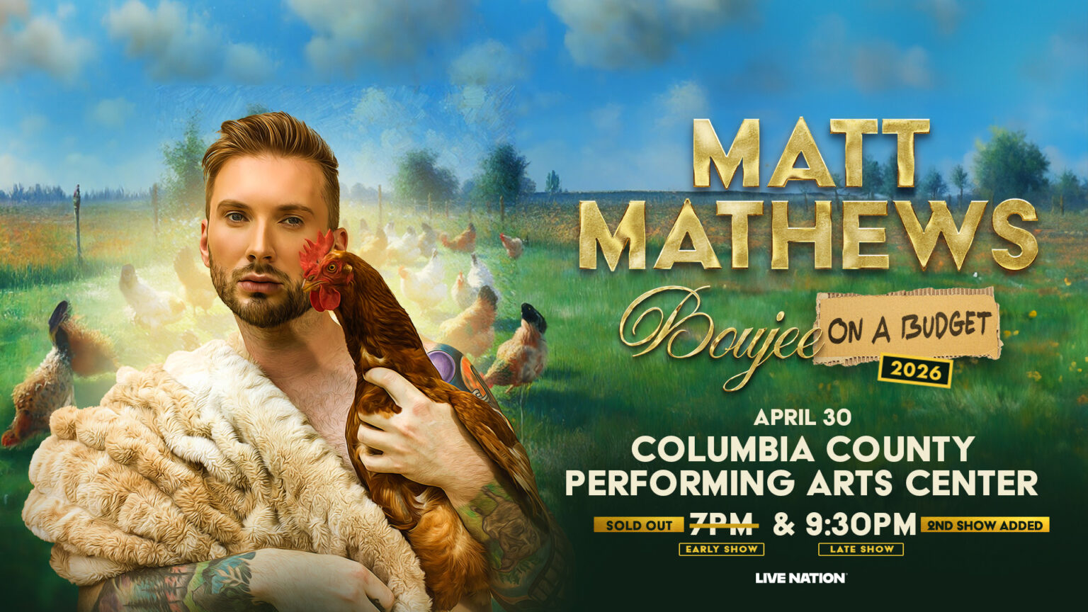 Matt Mathews: Boujee on A Budget - Columbia County Performing Arts Center